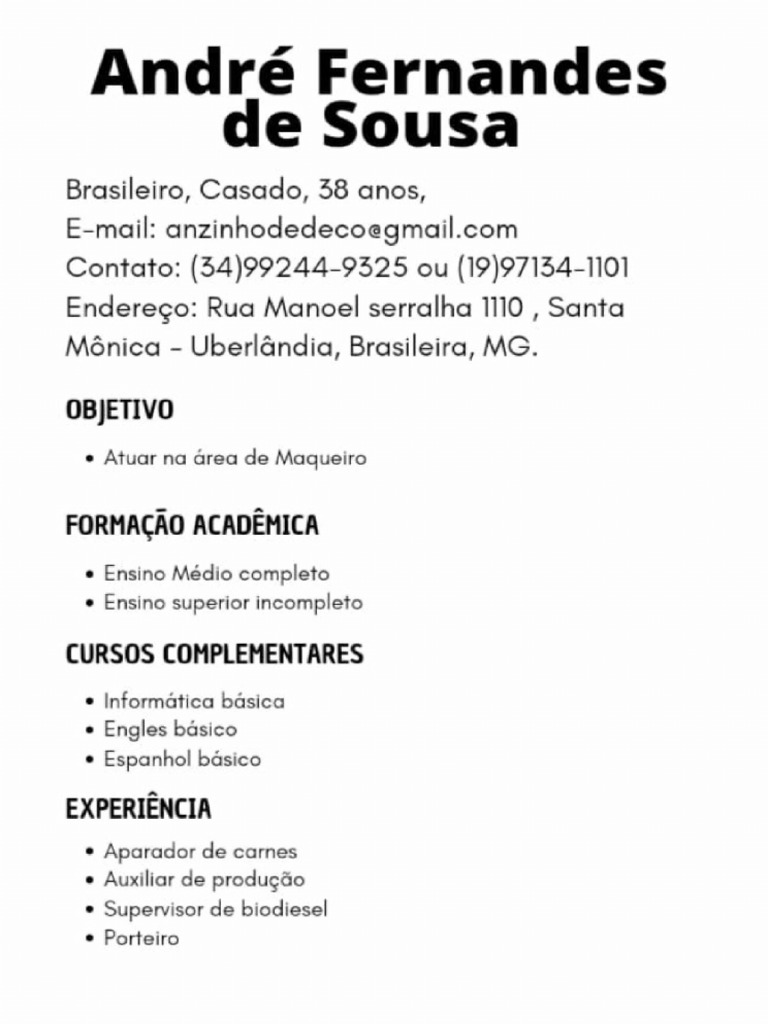 Curriculum Do Meu Pai - 202405311129 - 1794 | PDF