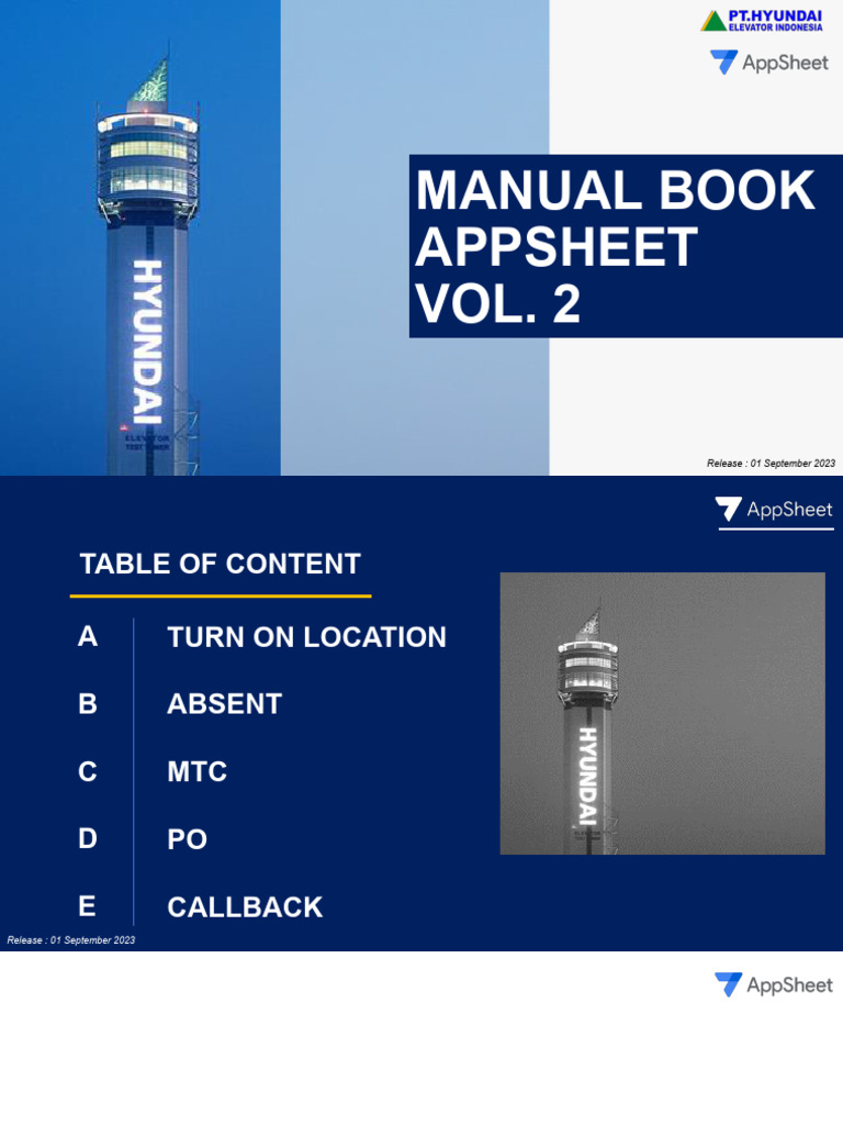 Manual Book Appsheet Vol. 2 | PDF
