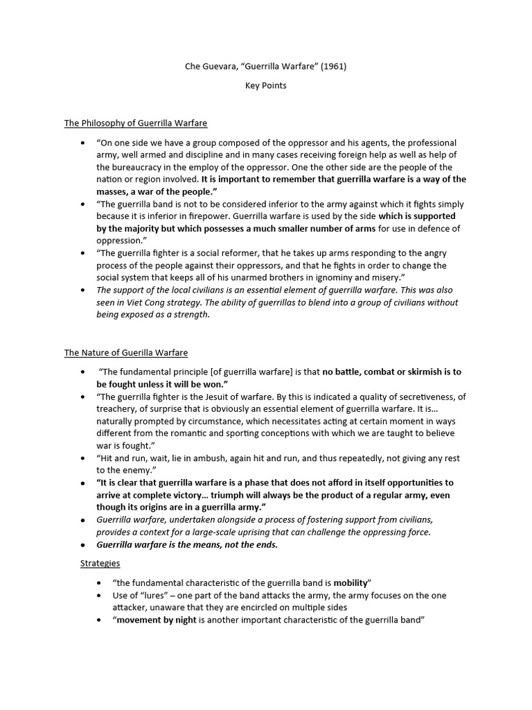 Guerrilla Warfare | PDF | Guerrilla Warfare | Military Science