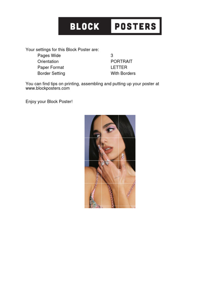 Poster Dua Lipa | PDF