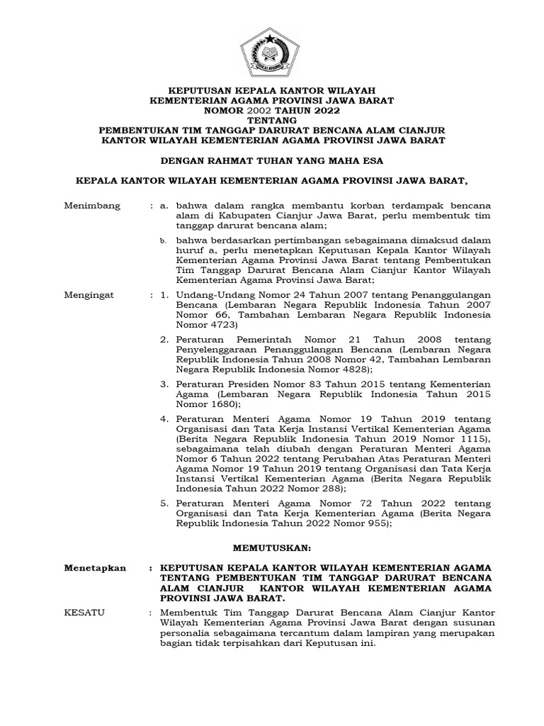 Tim Tanggap Darurat Bencana CJR | PDF