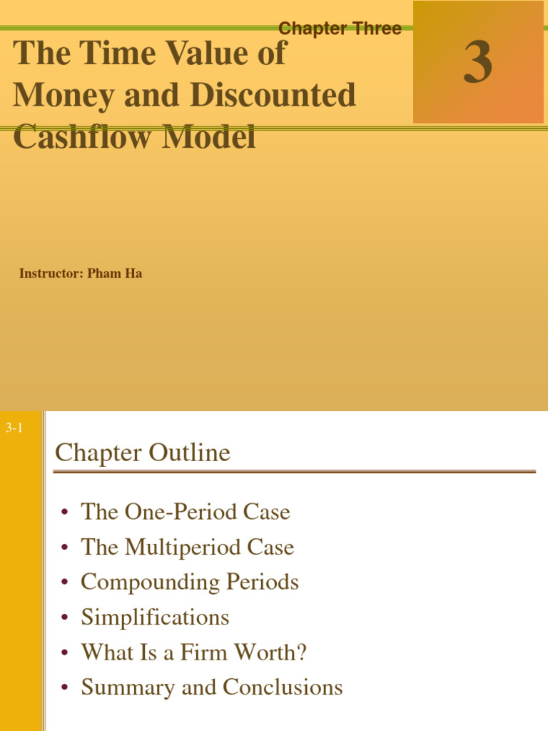 Chap 3 Time Value of Money and DCF Model | PDF | Present Value | Net Present Value