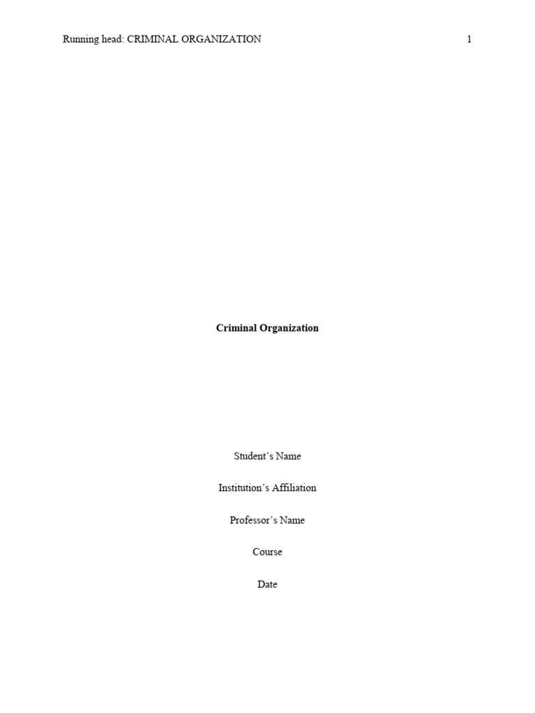 Criminal Organization - Edited | PDF | Organized Crime | Piracy