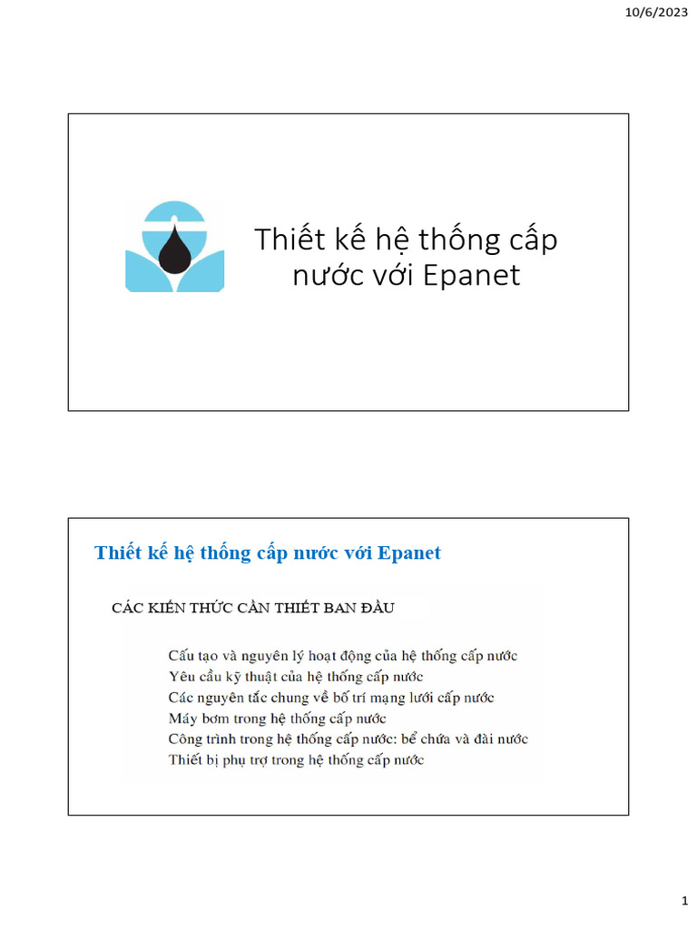 3b. Gioi Thieu Ve Epanet | PDF