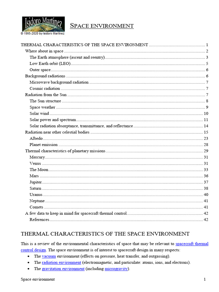 Space Environment1 | PDF | Outer Space | Radiation