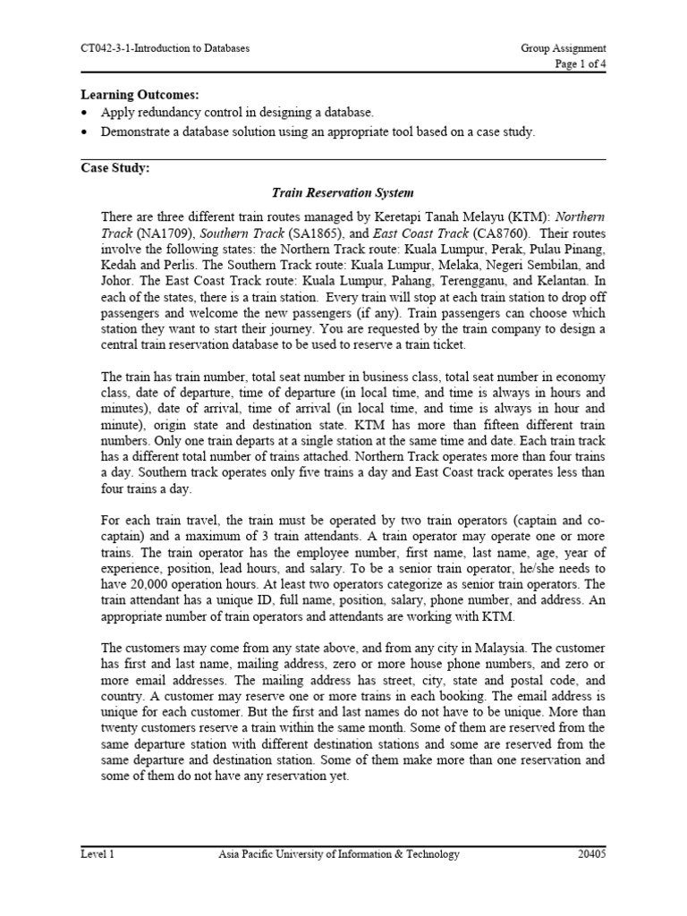 CT042!3!1-IDB - Assignment Question - Intake 2311 | PDF | Databases | Data Management