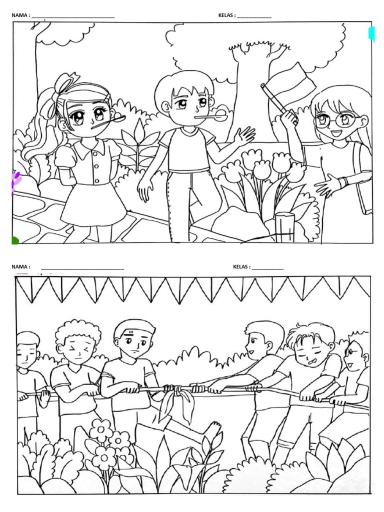 Gambar mewarnai agustusan | PDF