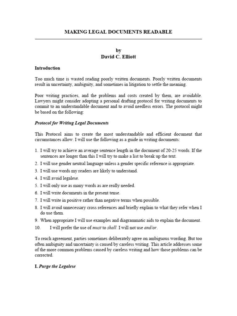 Making Legal Documents Readable.1 | PDF | Employment | Comma