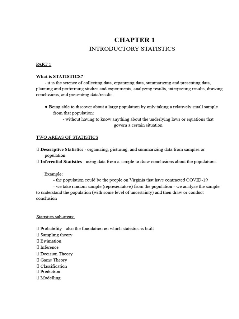 Introductory Statistics | PDF | Statistics | Statistical Inference
