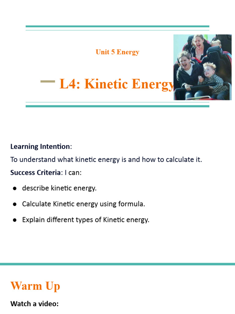 L4 - Kinetic Energy | PDF | Light | Electromagnetic Radiation