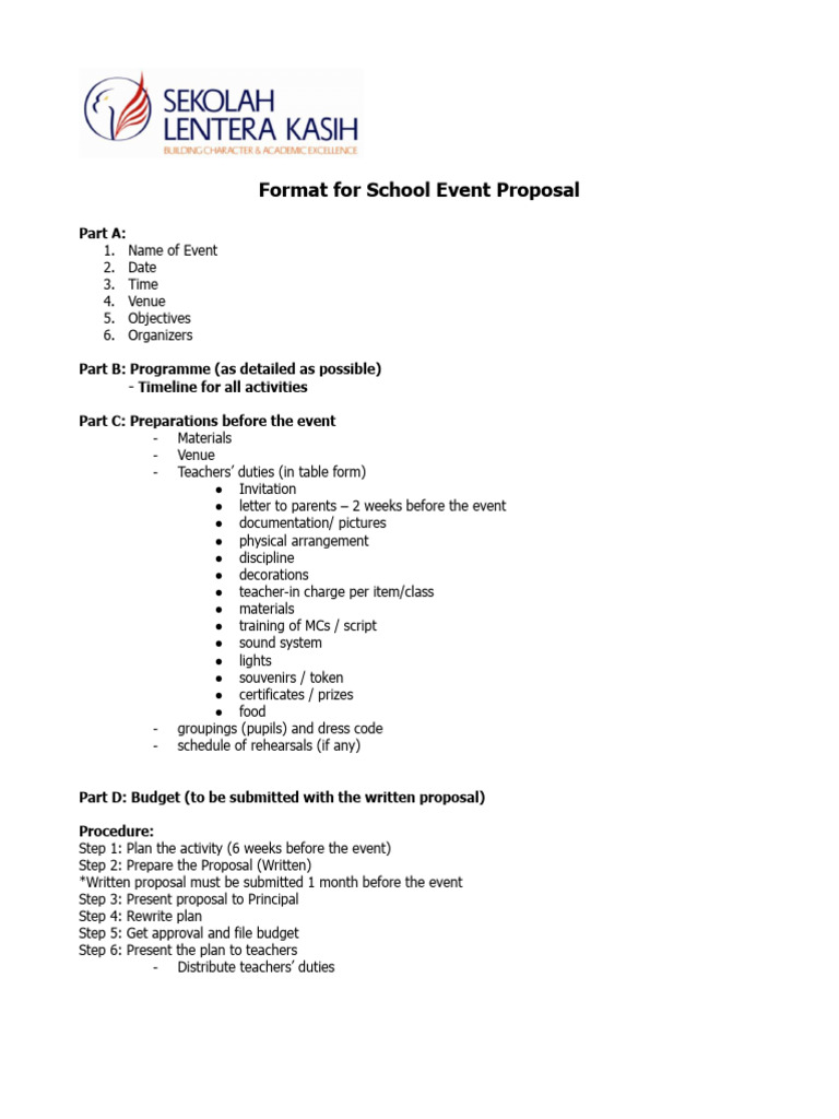 Standard Operating Procedure For School Events | PDF