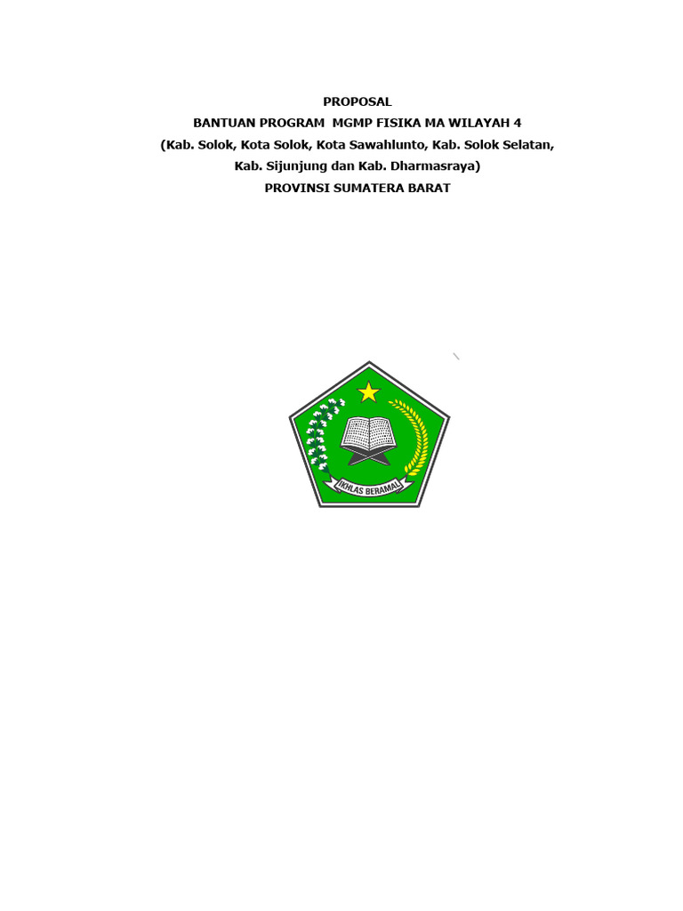 Proposal Bantuan MGMP Fisika MA Wilayah IV | PDF