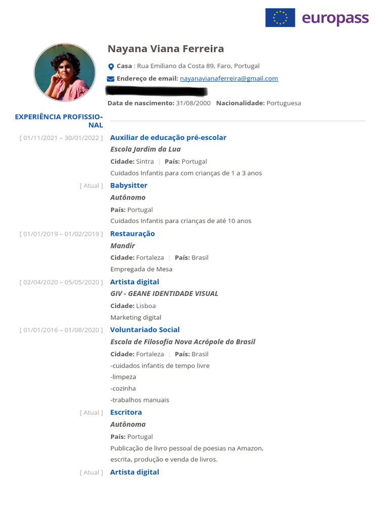 Nayana CV 2 | PDF | Portugal