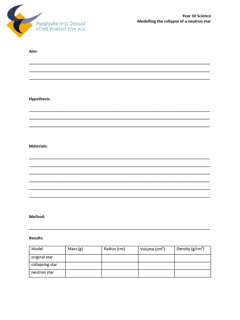 Collapse of A Neutron Star Template | PDF | Stars | Stellar Astronomy