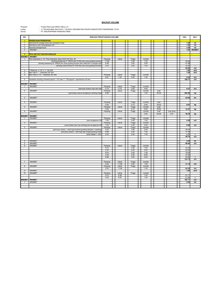 BOQ - Hot Water Pipe | PDF