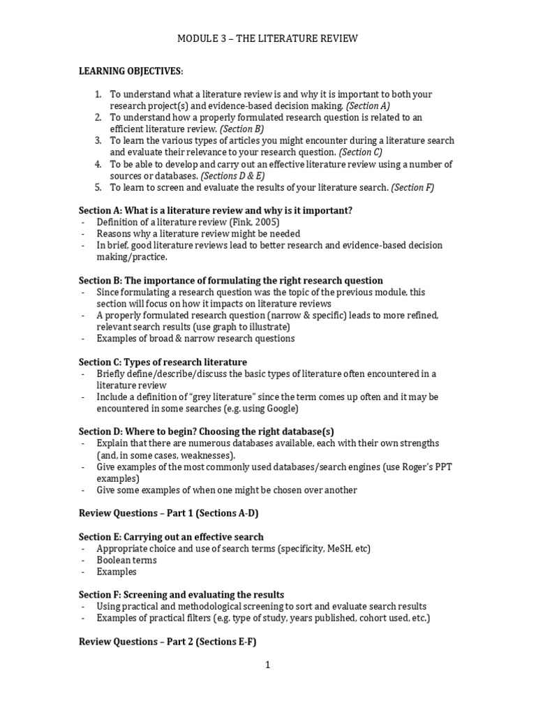 Effective Literature Review Guide | PDF | Pub Med | Systematic Review