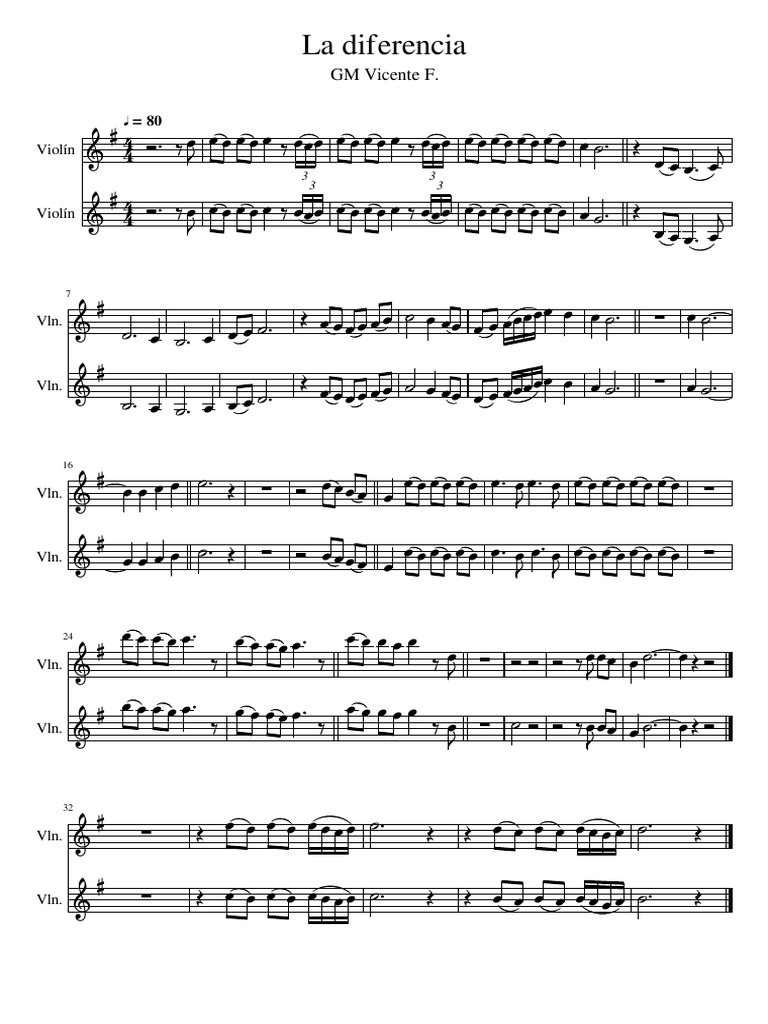 Violín 1-Partitura - y - Partes | PDF