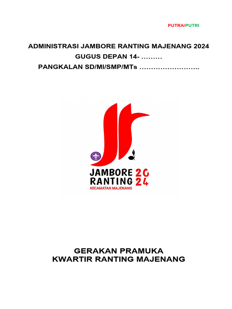 ADMINISTRASI JAMBORE RANTING 2024 | PDF