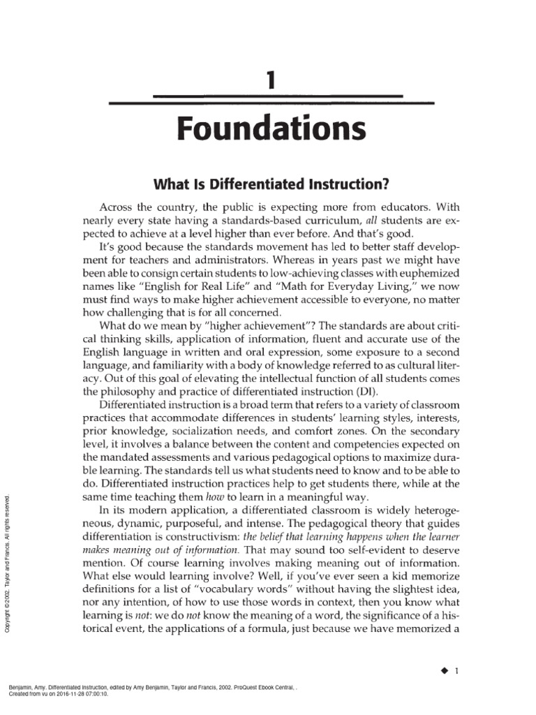 Differentiated - Instruction 2 | PDF | Differentiated Instruction | Teachers