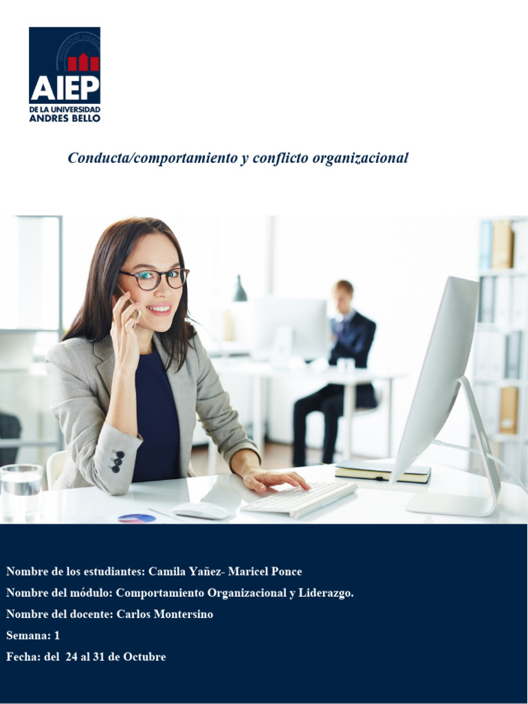 Comportamiento Organizacional y Liderazgo Actividad Formativa Semana 1 Camila Yañez-maricel ...