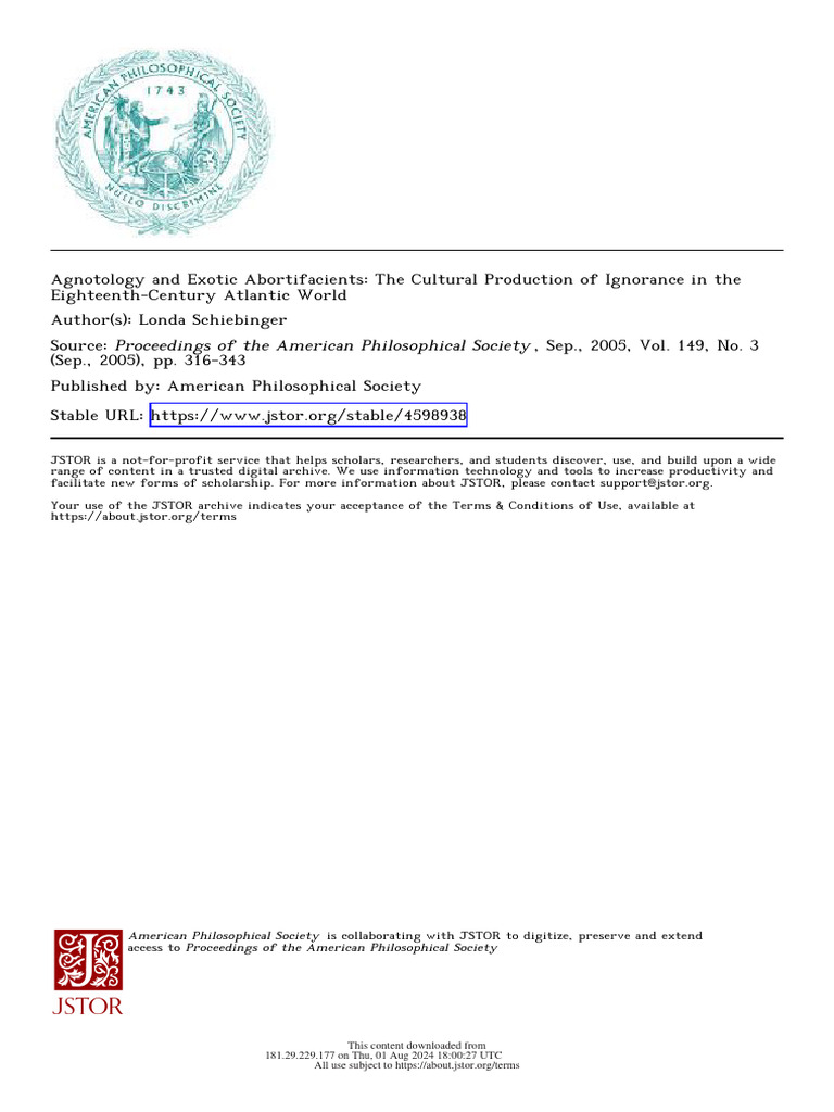 Schiebinger | PDF | History