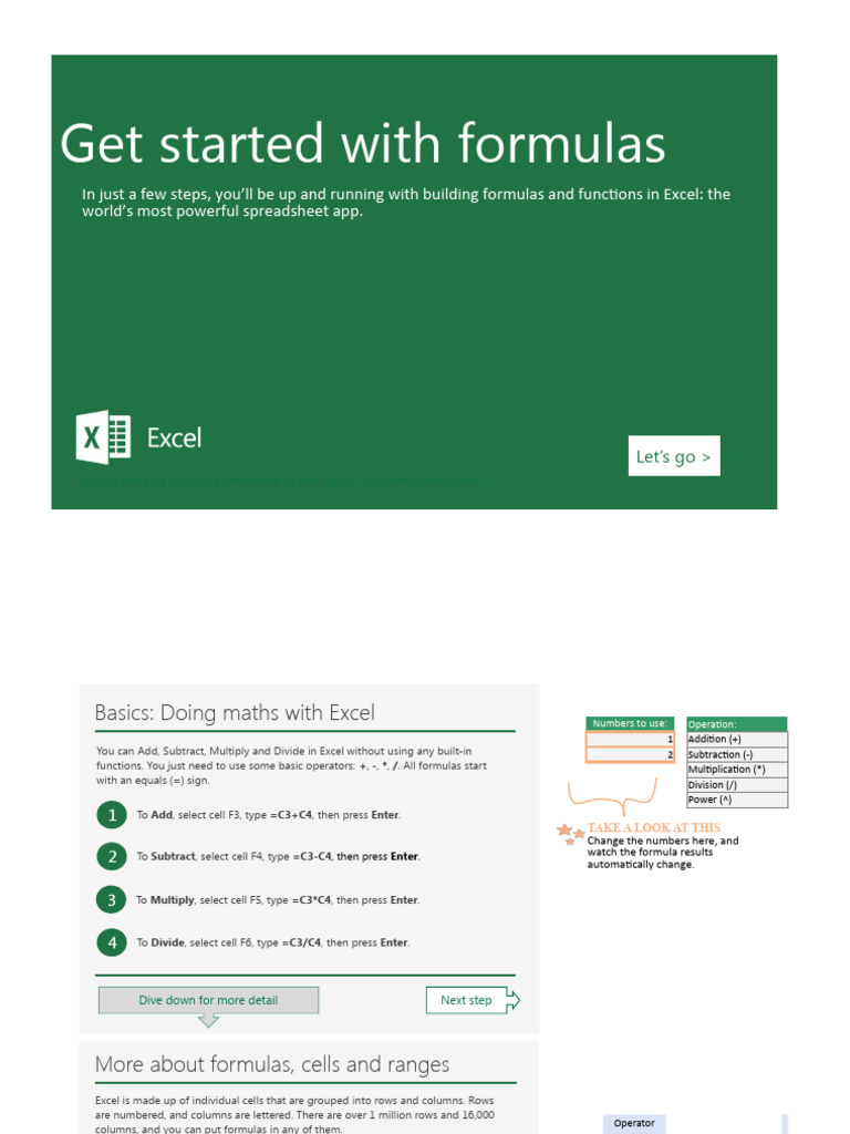 Formula Tutorial1 | PDF | Microsoft Excel | Function (Mathematics)