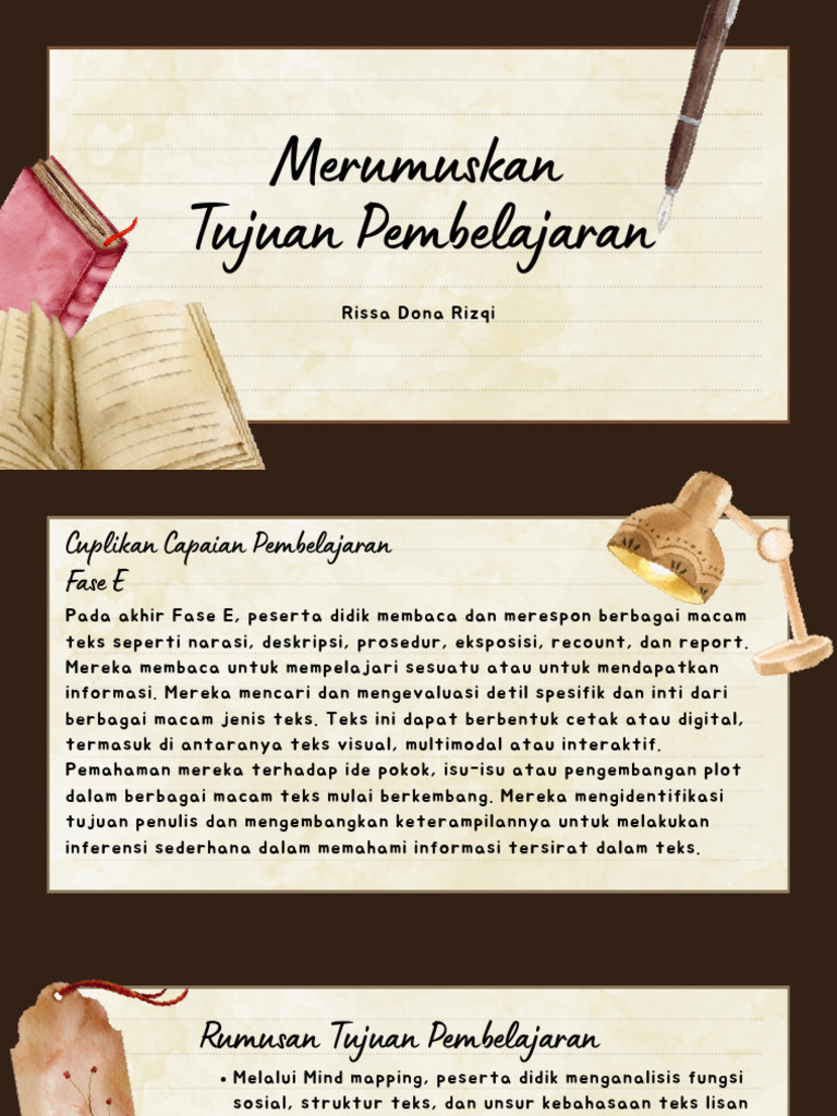 Rumusan Tujuan Pembelajaran Rissa | PDF | Sains & Matematika