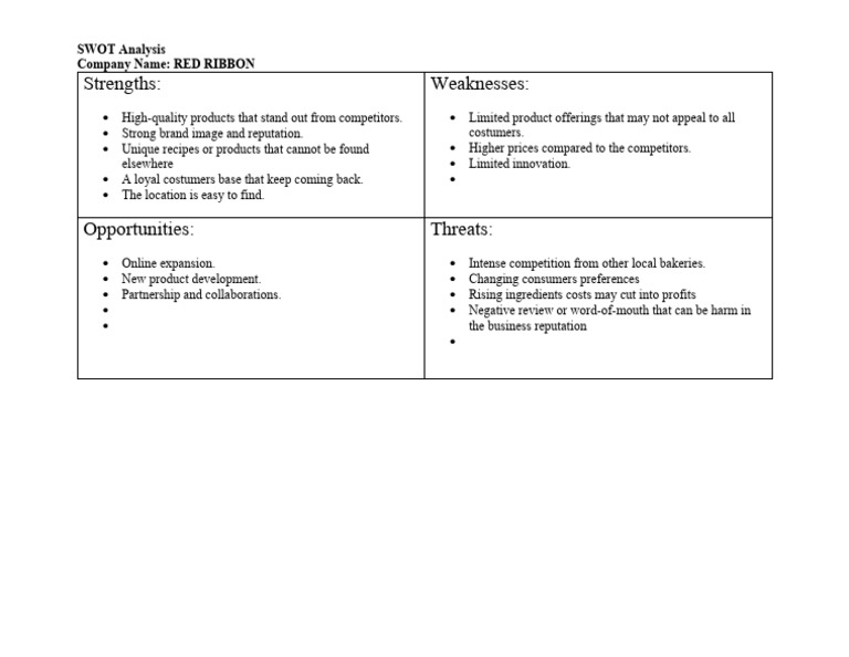 Group 6 Swot Analysis | PDF