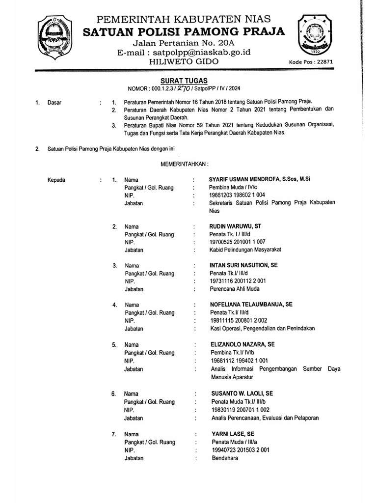 Penertiban Pekan 1 | PDF