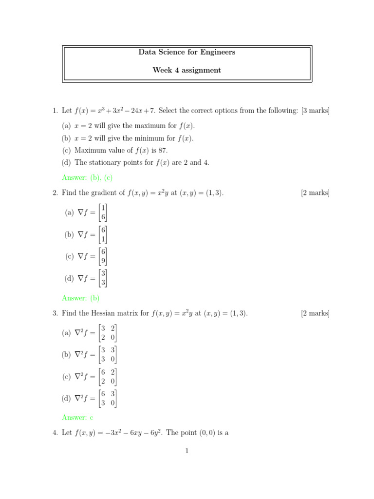 DSE (Week 4) | PDF | Mathematics Of Computing | Linear Algebra