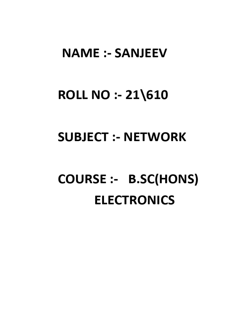 Sanjeev Network Practical 4 | PDF | Science & Mathematics