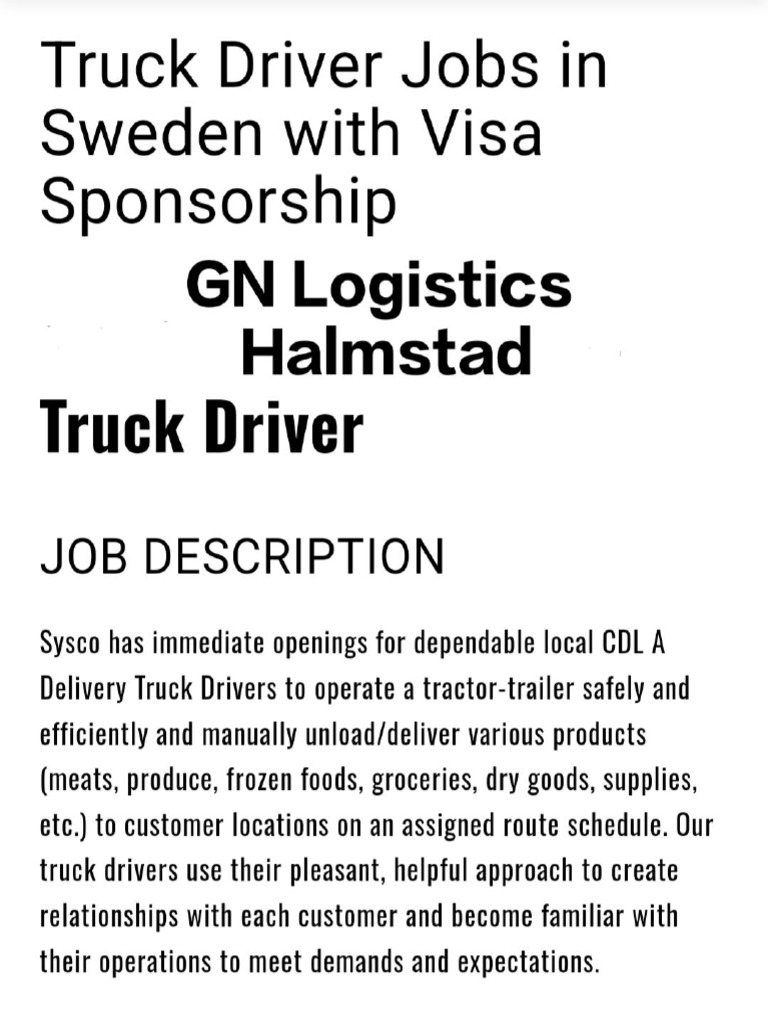 GN Logistics Job Description | PDF