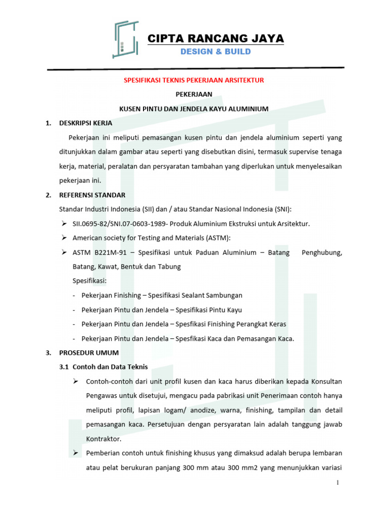 Spektek Arsitektur CRJ | PDF