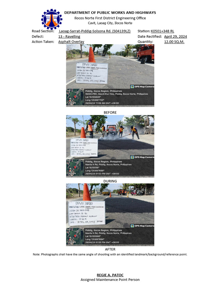 Asphalt Overlay for Road Repair in Ilocos | PDF