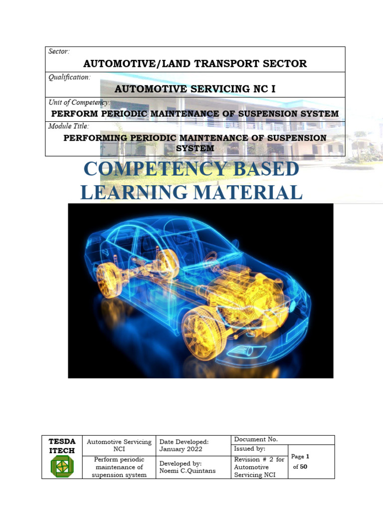 CBLM Atsnci Core5 Lo1 Suspension System | PDF | Motor Vehicle ...