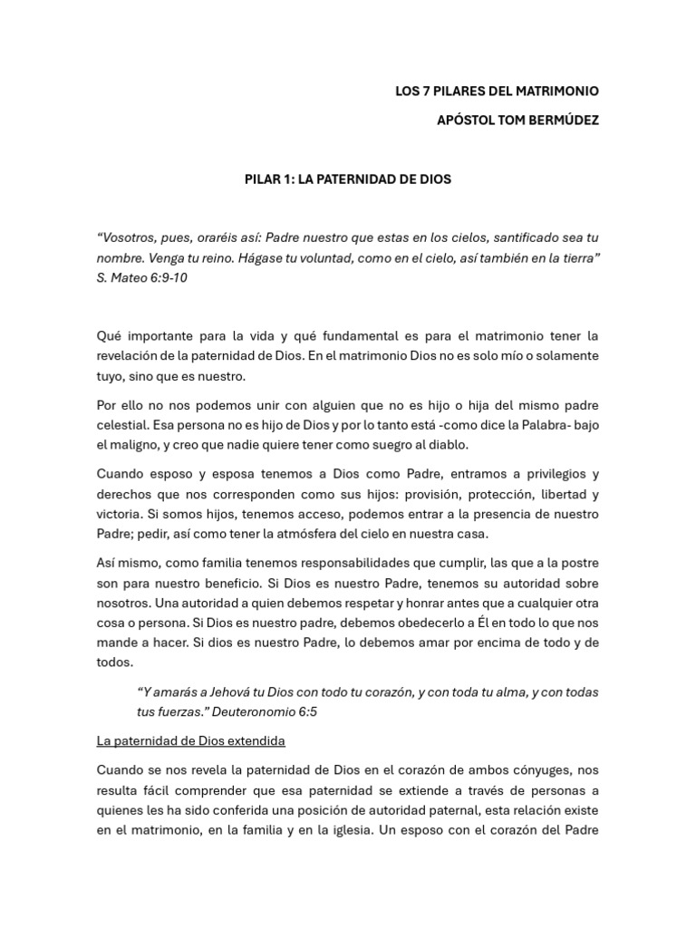 7 Pilares | PDF | Dios el padre | Dios