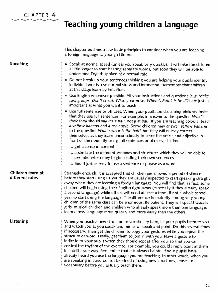Teaching Very Young Learners - Teaching Young Children A Language | PDF