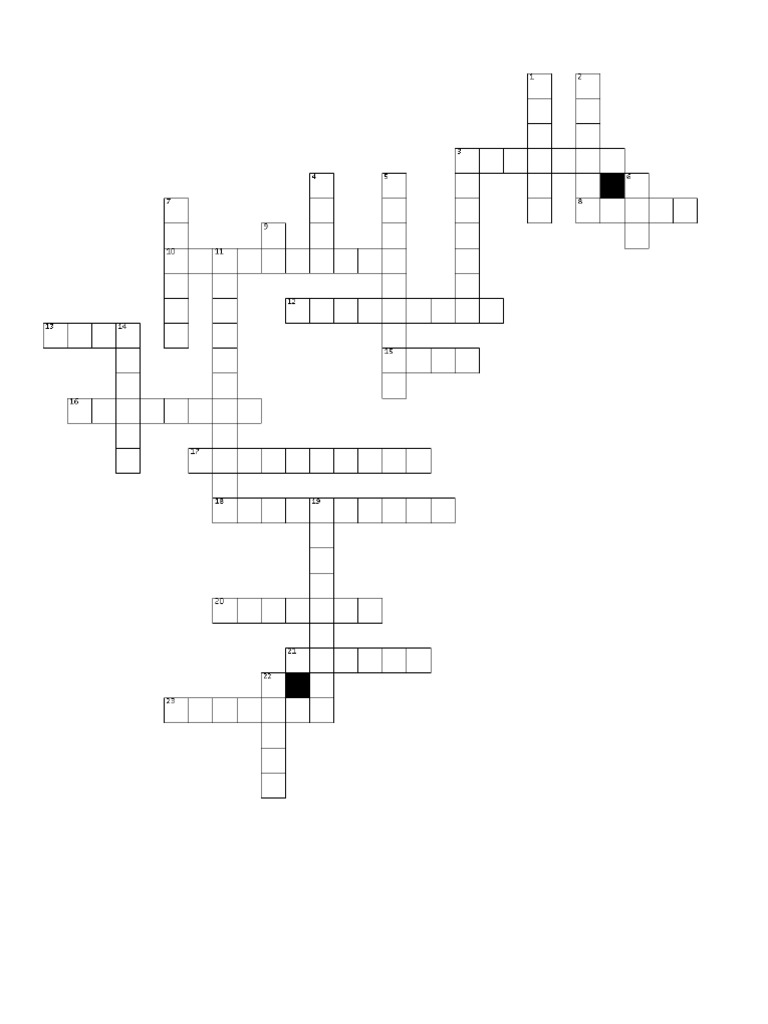 Crossword Puzzle: Vocabulary Challenge | PDF