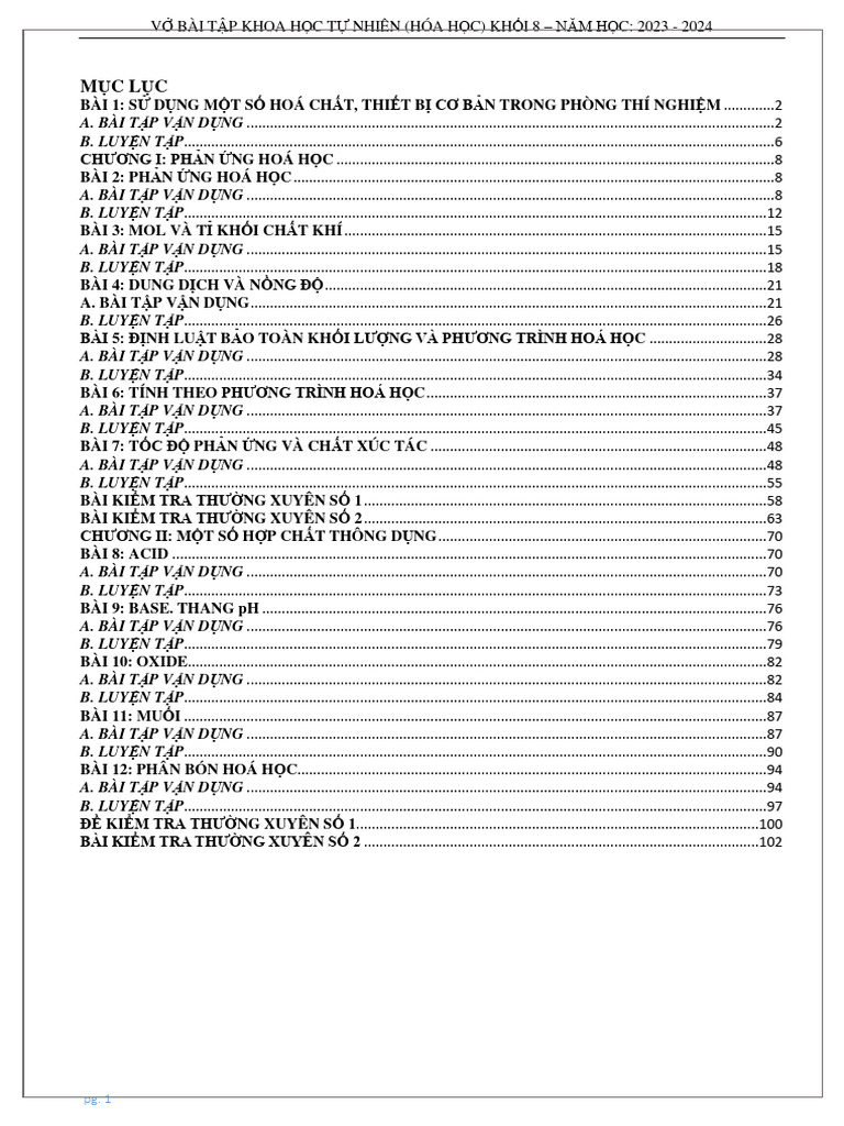 2. VỞ BÀI TẬP KHTN 8 KNTT KHÔNG ĐÁP ÁN | PDF