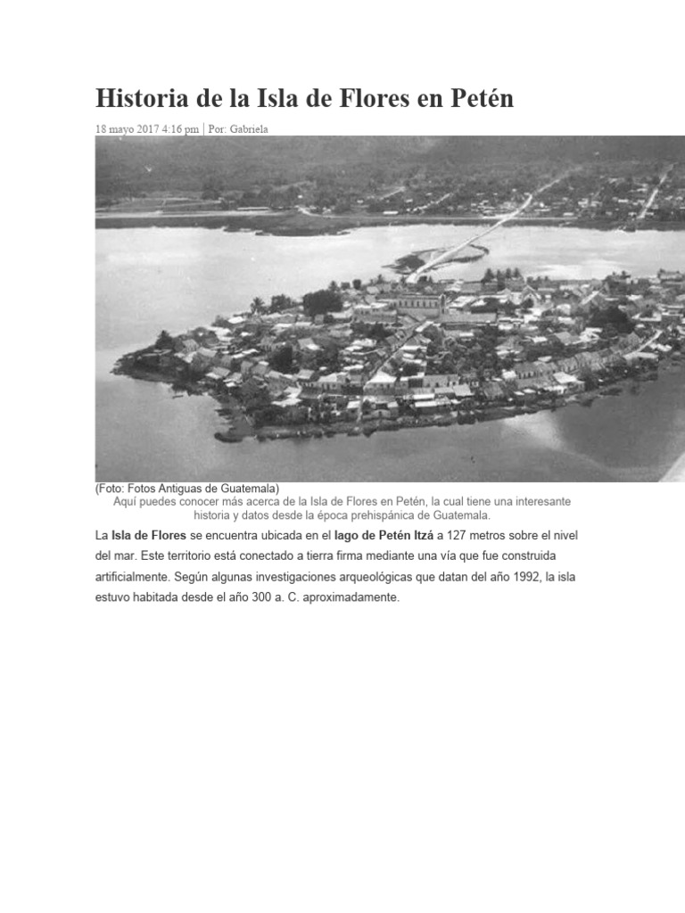 Historia de La Isla de Flores en Peten | PDF | Civilización maya