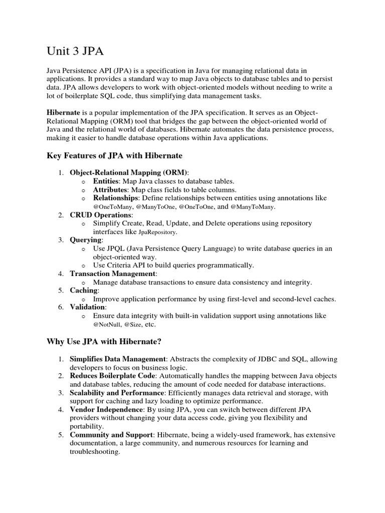 JPA with Hibernate: A Comprehensive Guide | PDF | Databases | Computing