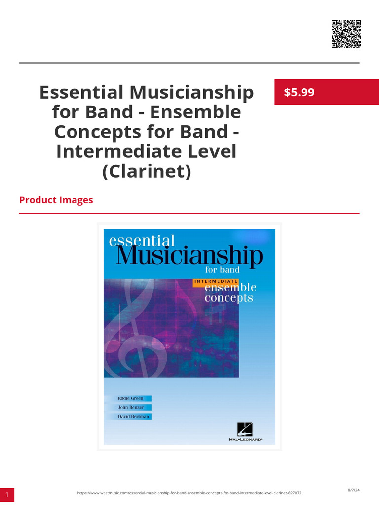 Essential Musicianship For Band Ensemble Concepts For Band Intermediate ...