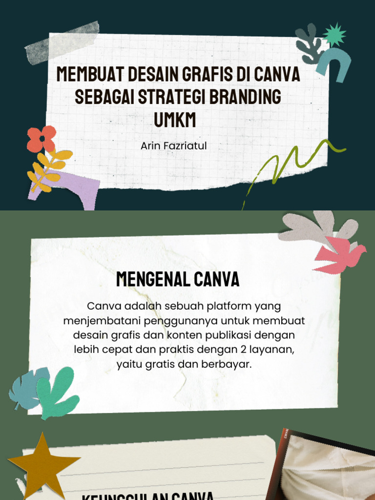 Materi Desain Grafis Di Canva Sebagai Strategi Branding UMKM | PDF