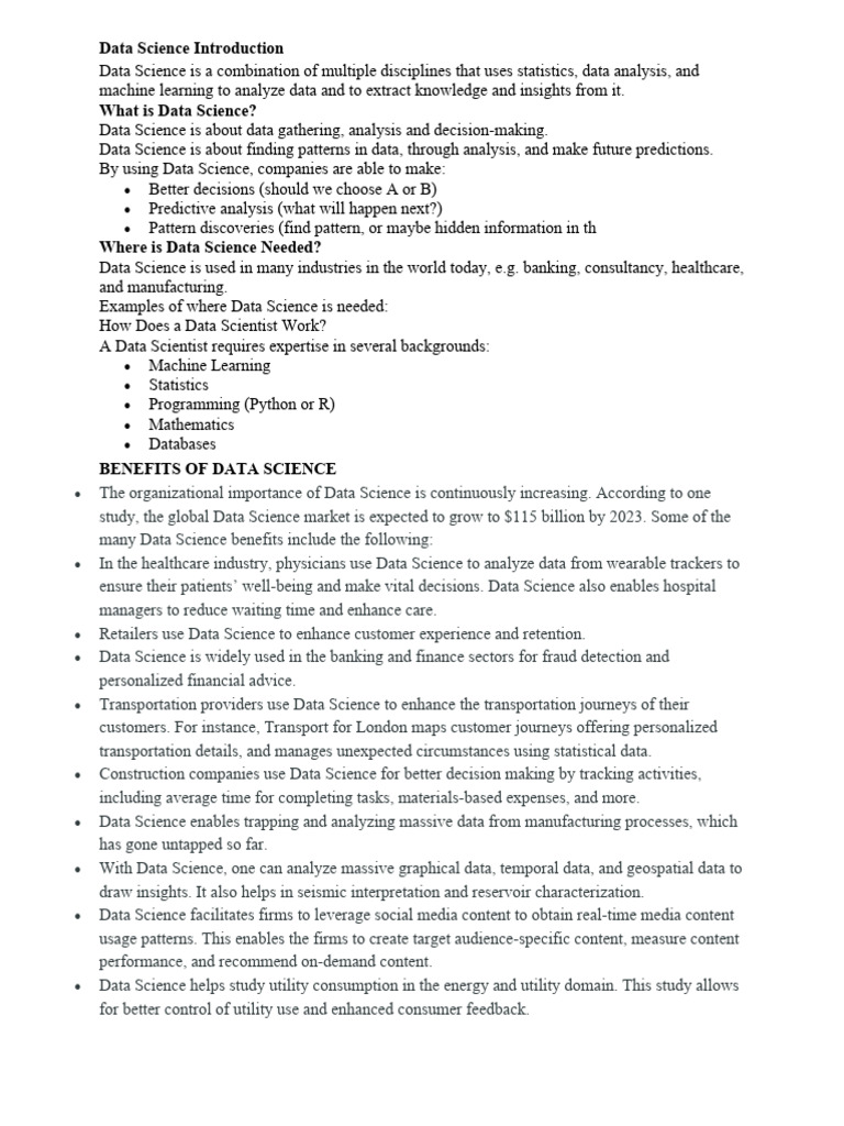 Basic Data Science | PDF | Data Science | Data