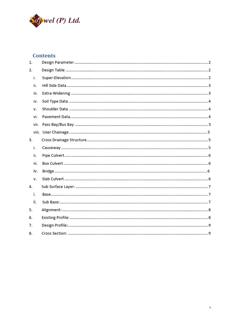 SW Road Tutorial 2-Input Design Parameter | PDF | Civil Engineering