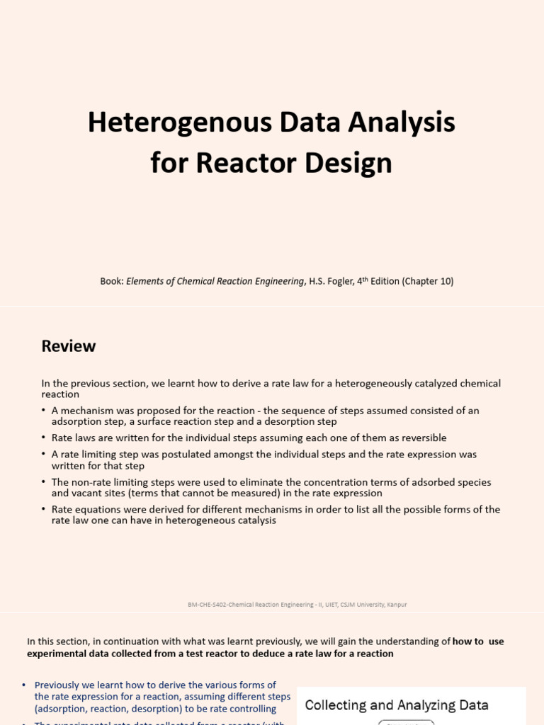 CHE S402 Chapter6 Heterogenous Data Analysis Part1 | PDF | Adsorption | Regression Analysis