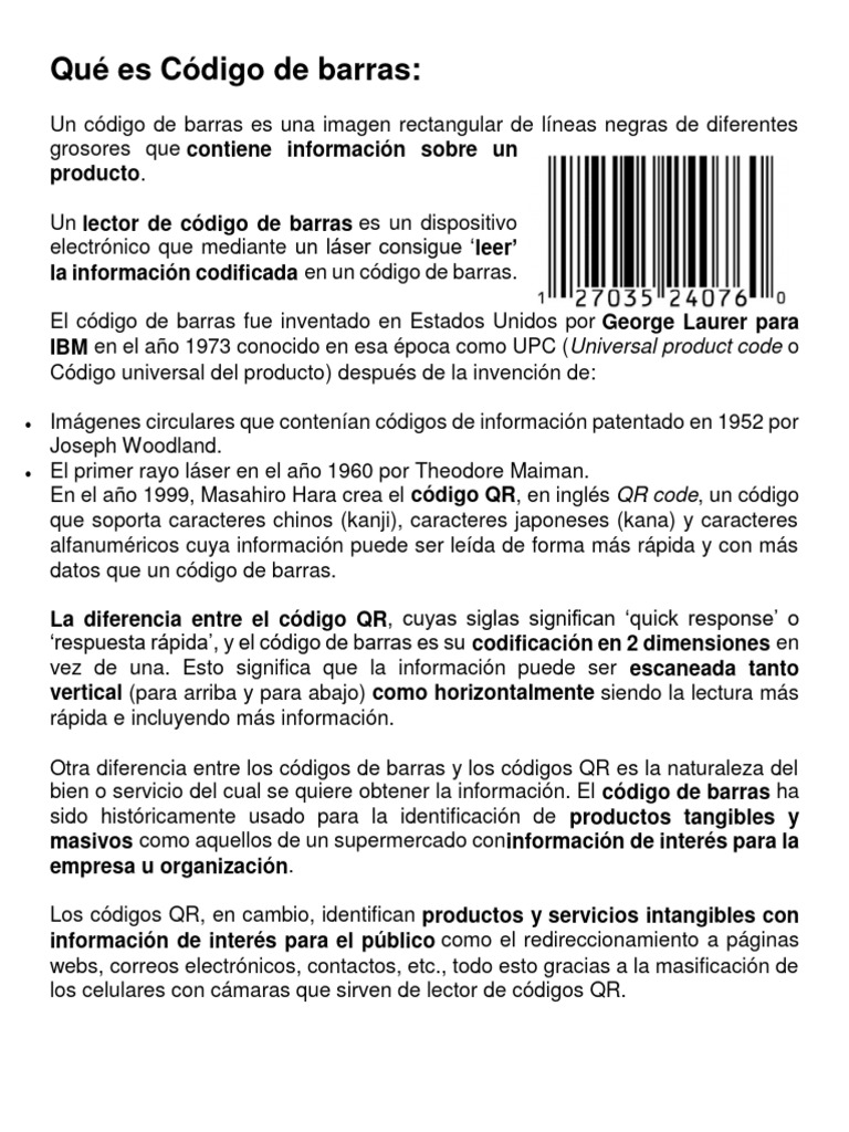 Qué es un código de barras | PDF | Arte | Tecnología