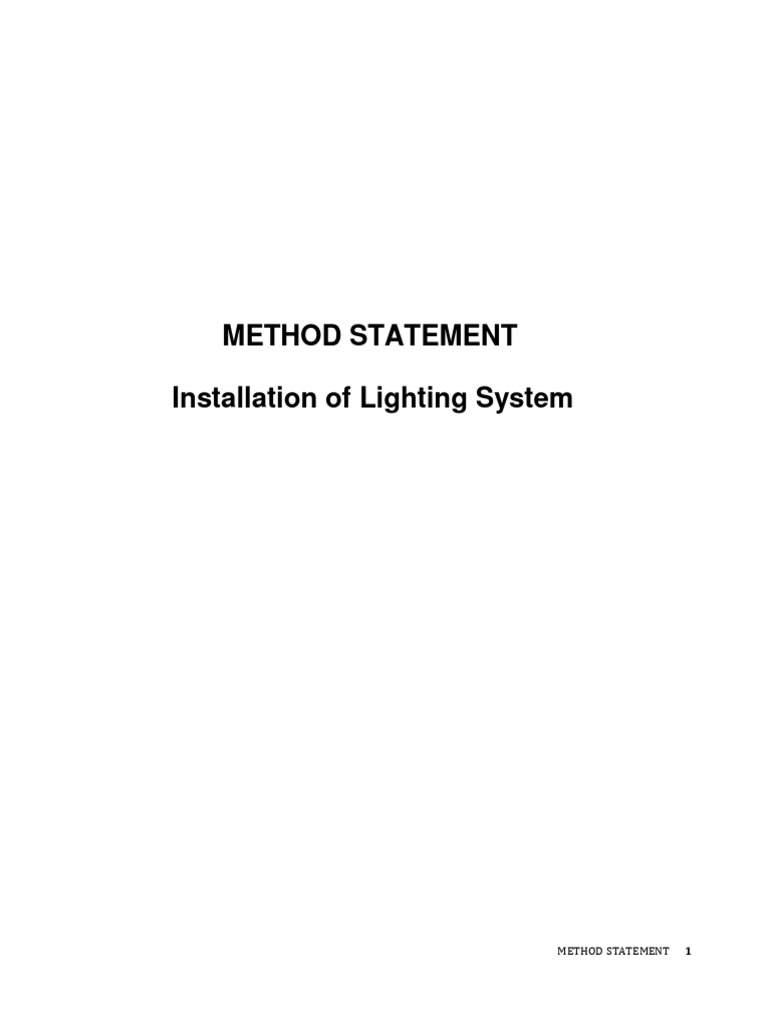 MOS_Installation of Lighting System | PDF | Personal Protective ...