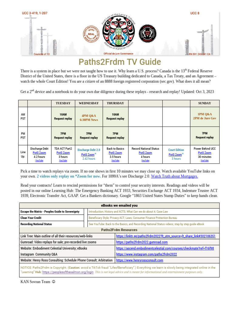 Paths2Frdm TV GUIDE | PDF | Private Law | Business Law