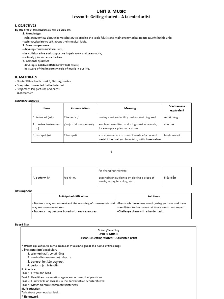 TA10-Unit 3 | PDF | Stress (Linguistics) | Word